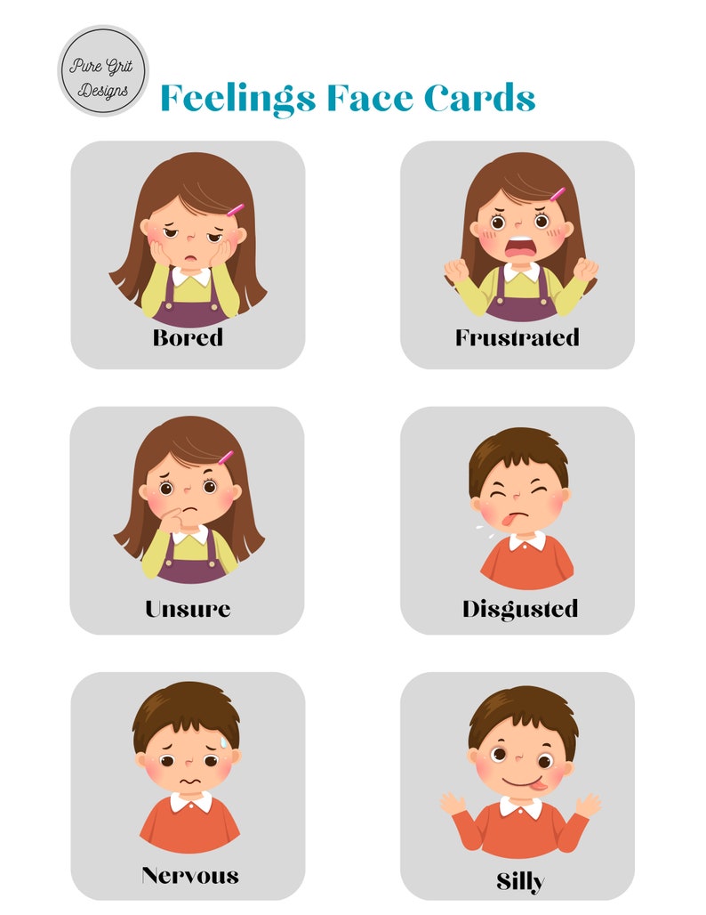 Elementary, Classroom Wellness, Feeling Face Cards, Feelings Cards ...