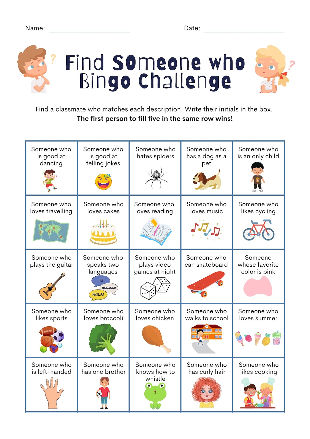 Find Someone Who.... Bingo - Etsy