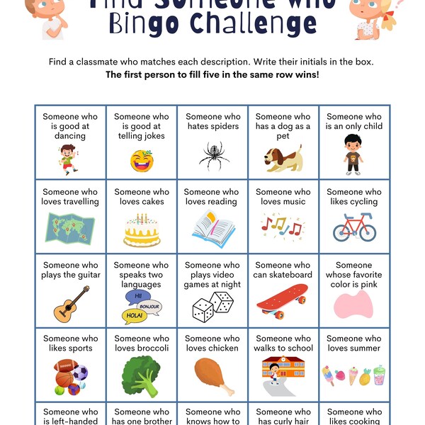 Find Someone Who Bingo - Etsy