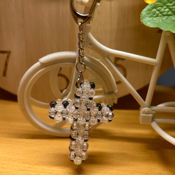Cross Keychain - Etsy