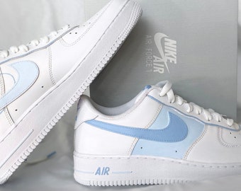 Gold Custom Air Force 1 Double Swoosh Design Hand Painted AF1 Custom ...