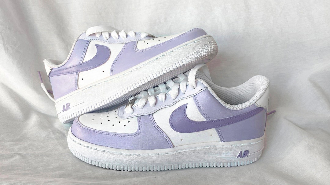 Lavender Purple Custom Air Force 1 | Hand Painted AF1 Custom Design ...