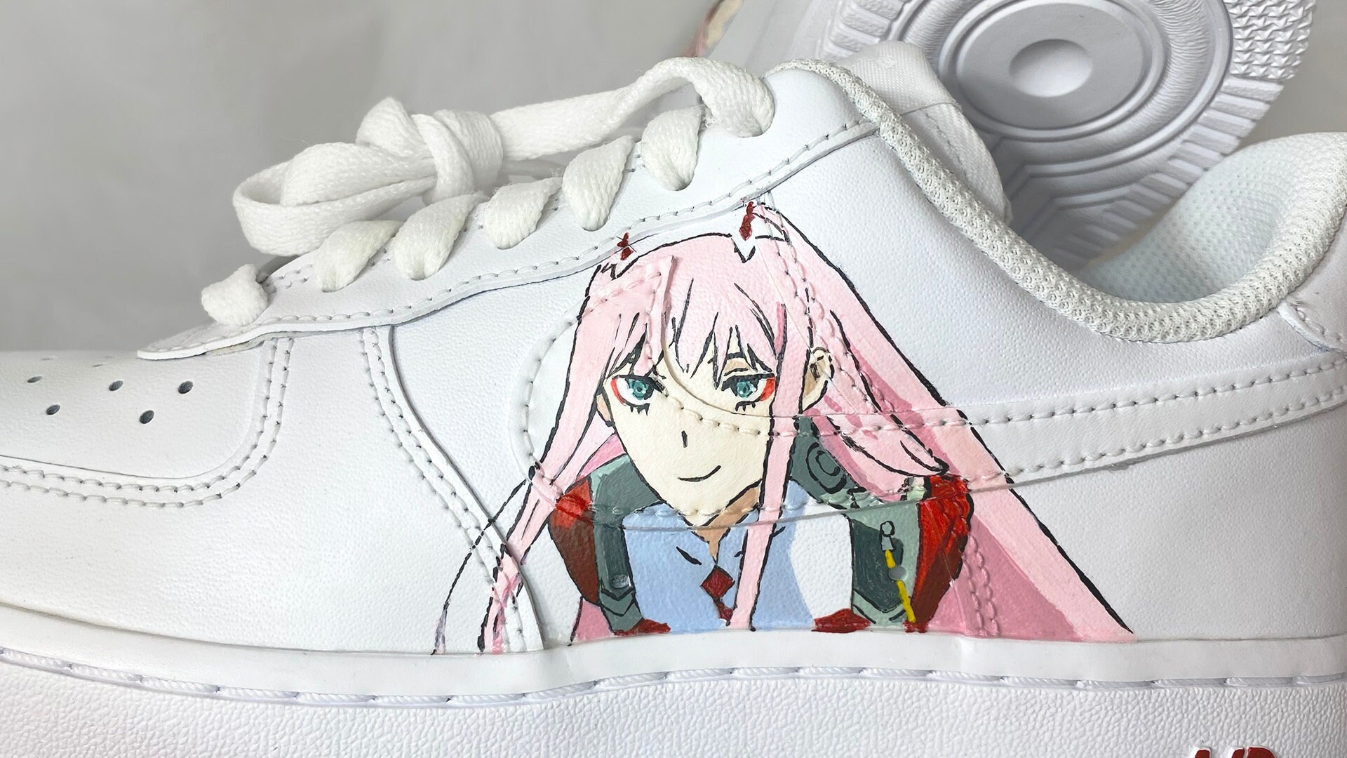 Zero Two - Anime Custom Air Force 1 - Darling in the Franxx | Hand ...