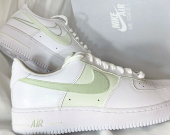 Nike Air Force 1 'matcha'. AF1 / Custom Sneakers / Green Sneakers - Etsy UK