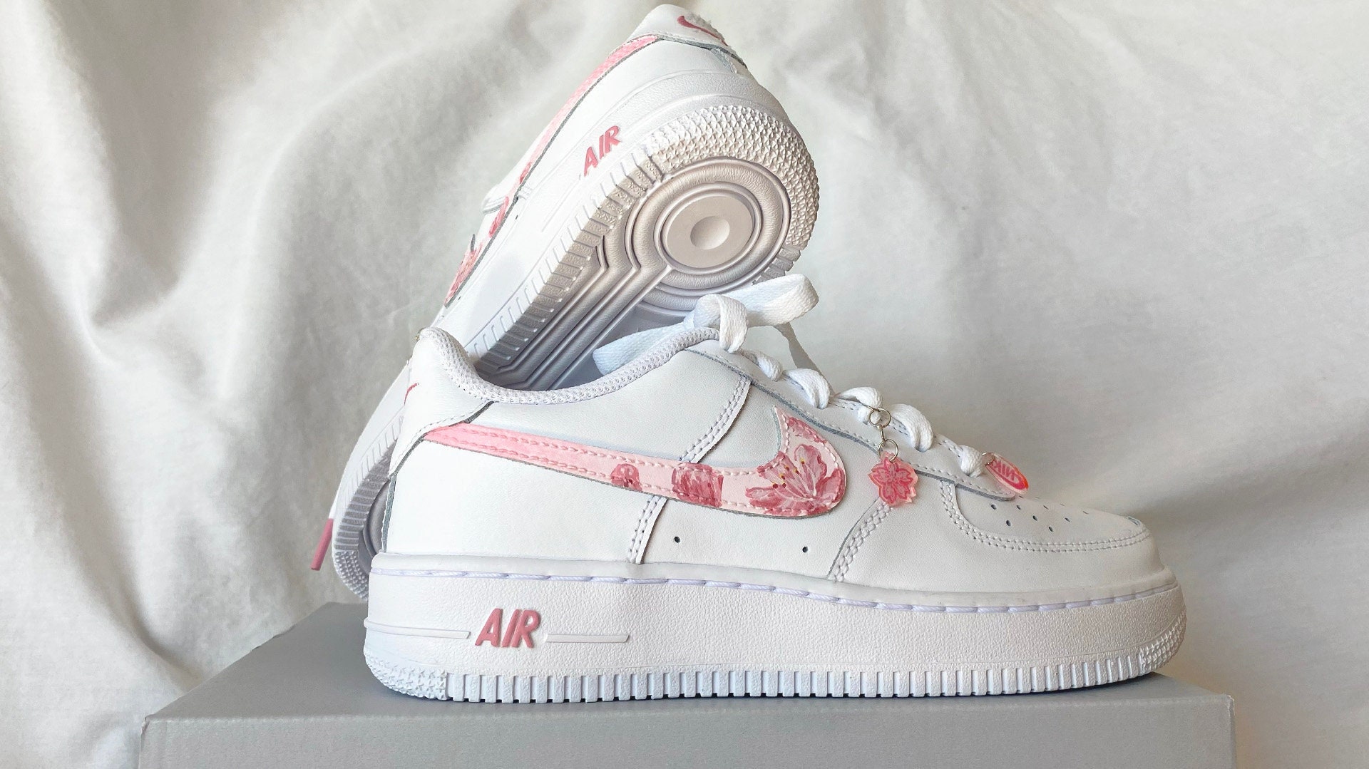 Pink Sakura Custom Air Force 1 | Pink Cherry Blossom Floral | Hand ...