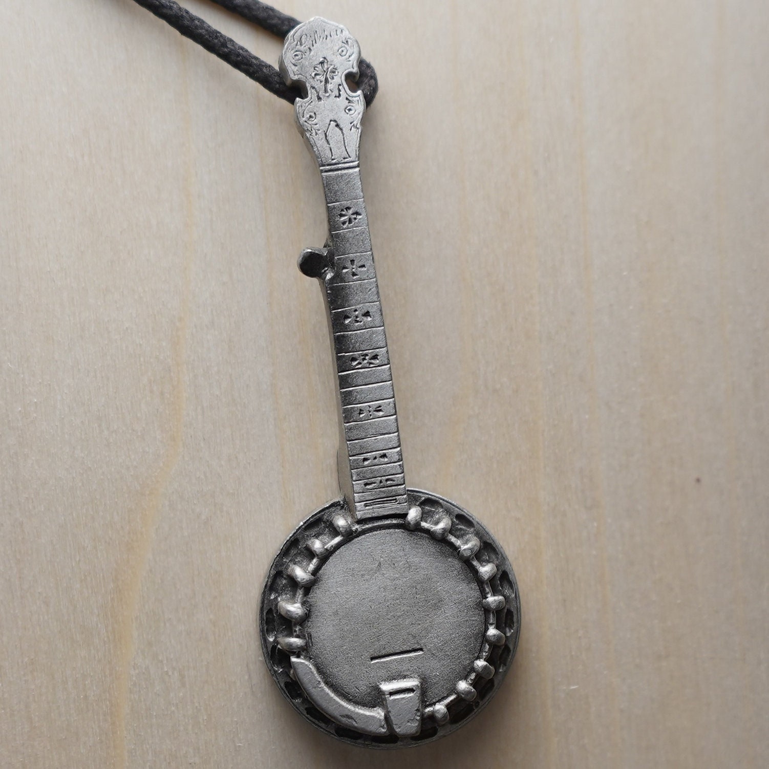 Old Stock* Miniature Banjo Antiqued Pewter Pendant - Etsy