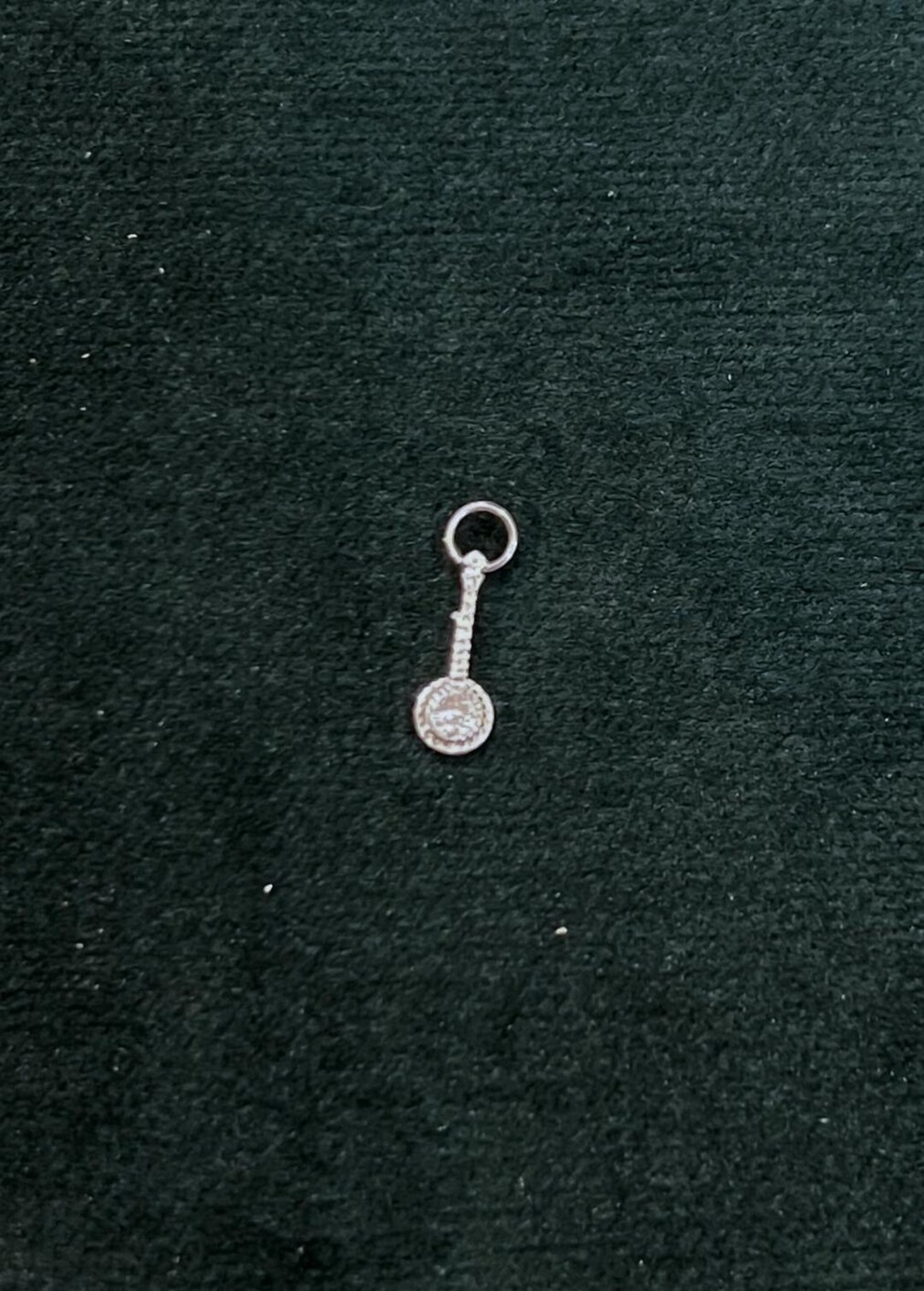 Miniature Sterling Silver Banjo Charm - Etsy