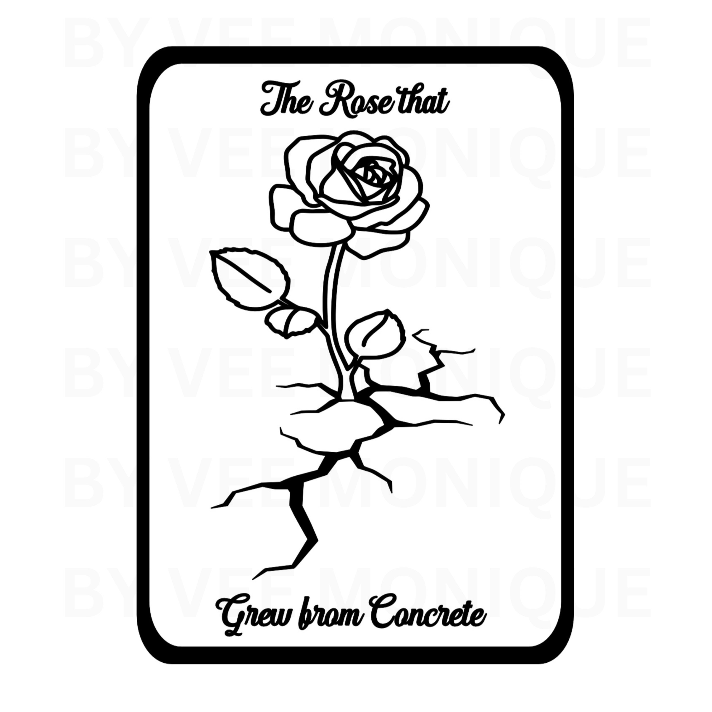 Rose That Grew From Concrete PNG - Etsy