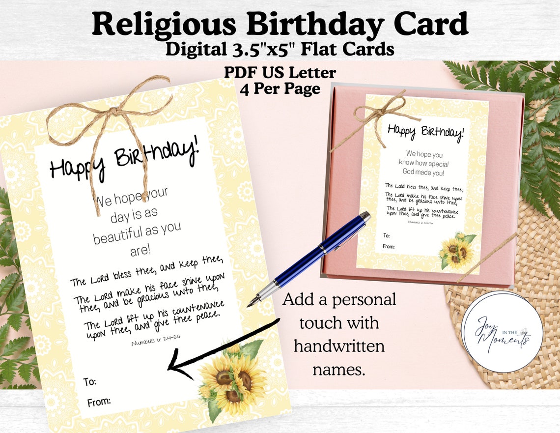 Religious Birthday Card, Numbers 62426, Bible Verse Birthday, the Lord ...