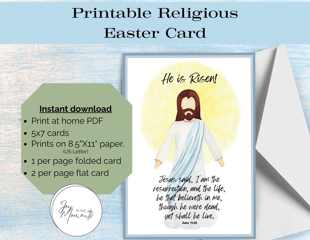 He is Risen, Christian Easter, Greeting Card, Jesus Card, Missionary ...