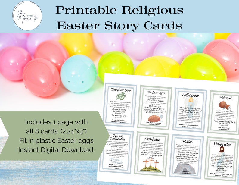 Easter Story Cards, Scripture Cards, Advent Cards, the Easter Story ...