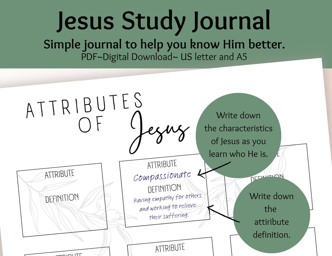 Faith Based Journal With Jesus Study Notes, Scripture Study, Christian ...