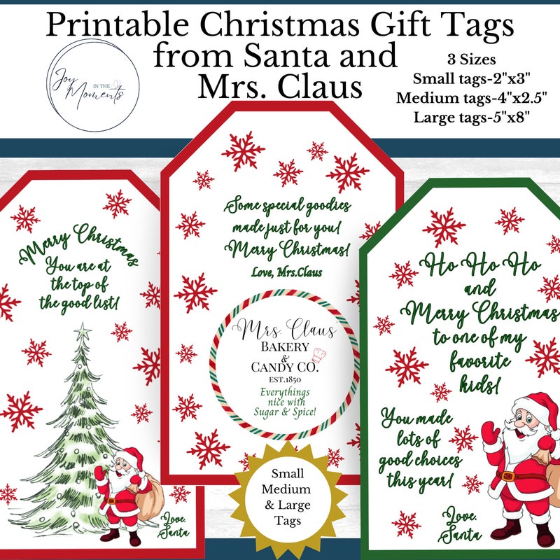 Christmas Treat Tags - Etsy