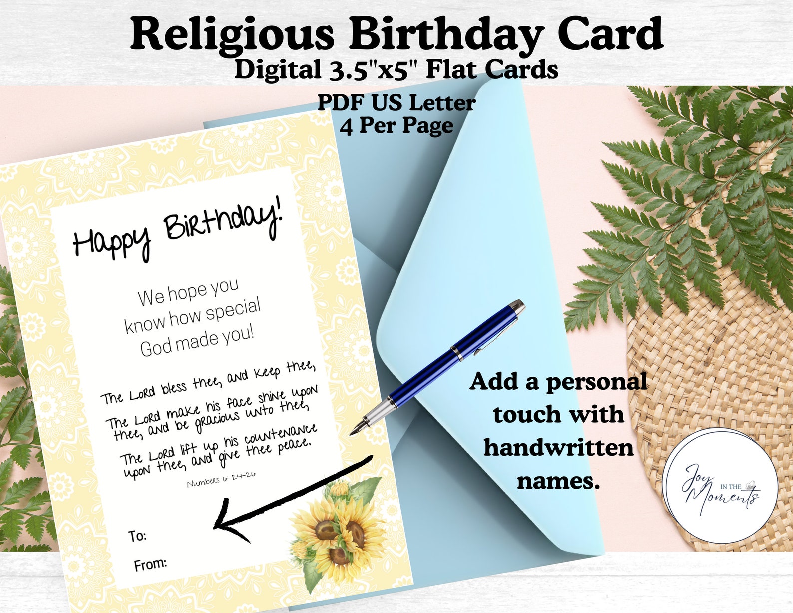 Religious Birthday Card, Numbers 62426, Bible Verse Birthday, the Lord ...