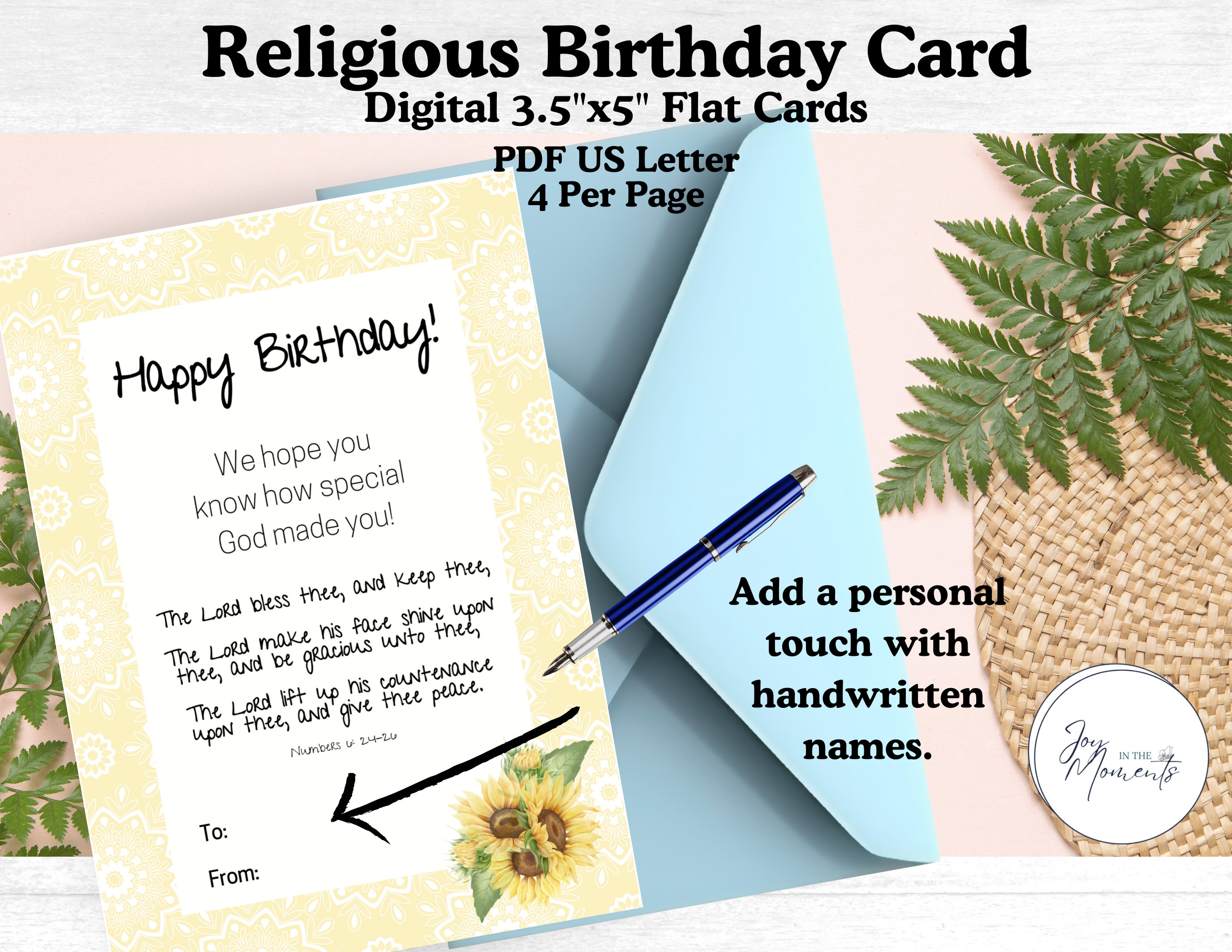 Religious Birthday Card, Numbers 62426, Bible Verse Birthday, the Lord ...