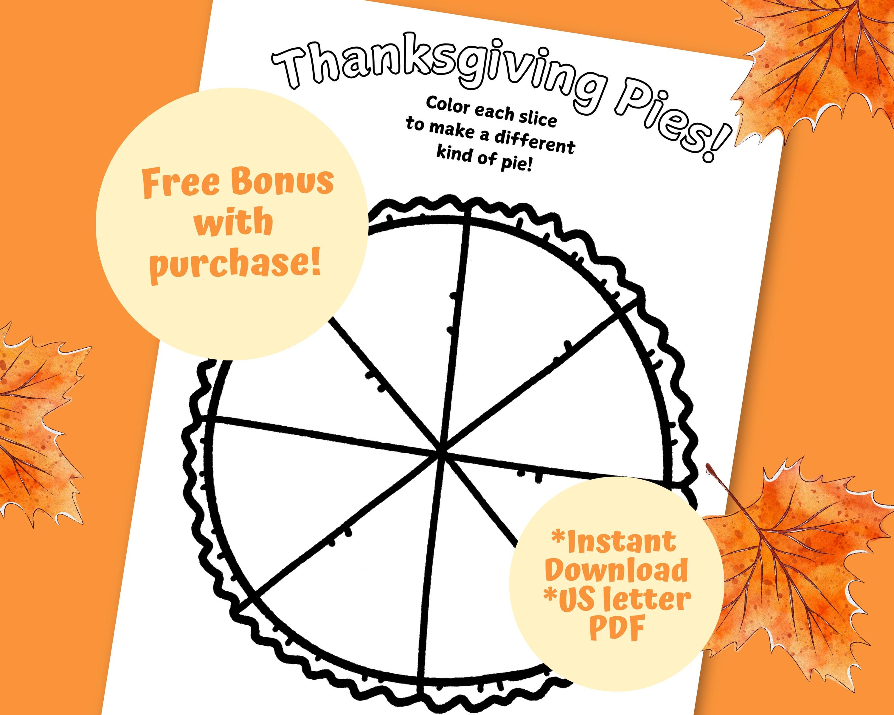 Thanksgiving Coloring Pages/sheets, Kids Color by Number, Cute Turkey ...
