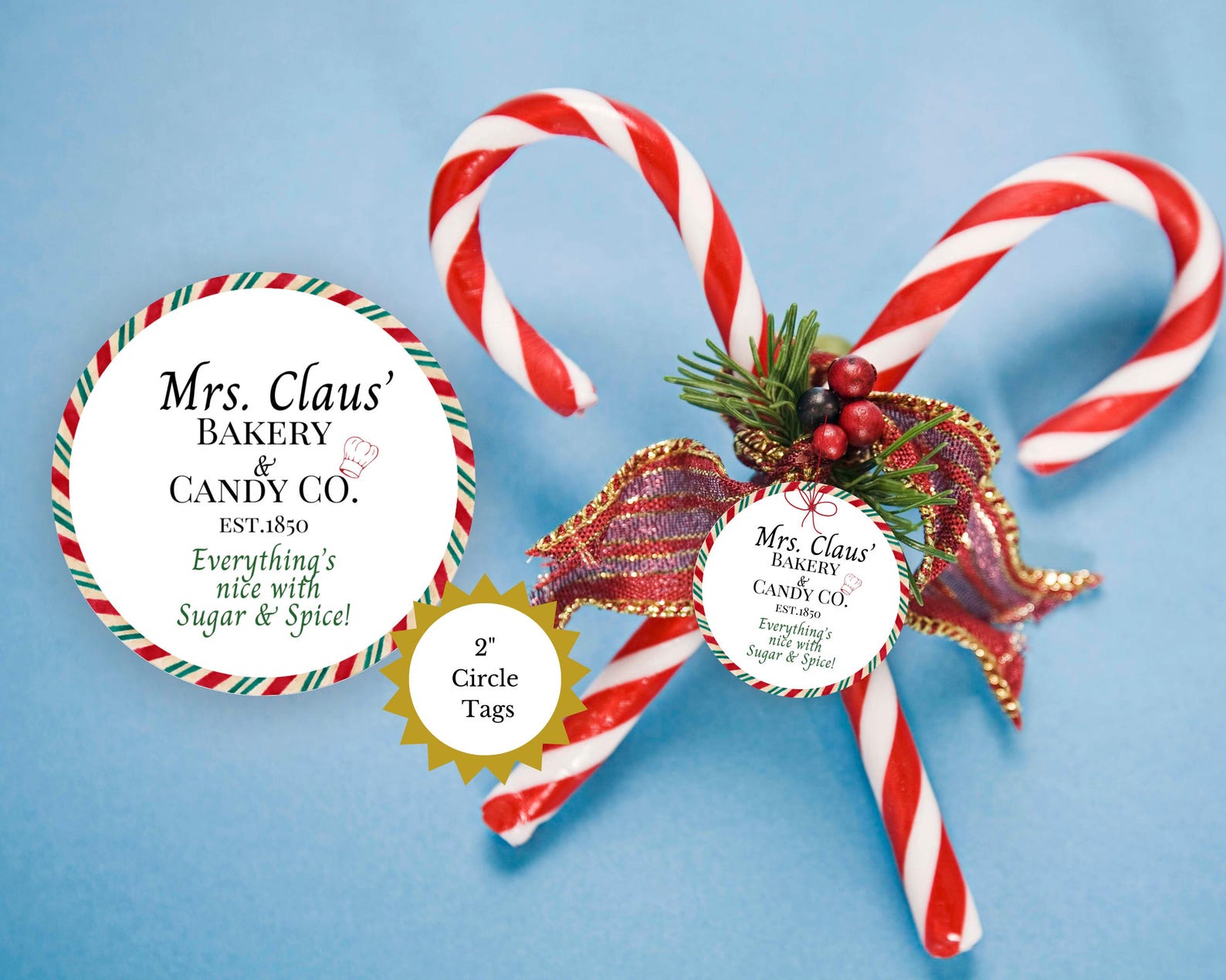Santa Gift Tags, Christmas Treat Labels (PDF Pattern) - Etsy