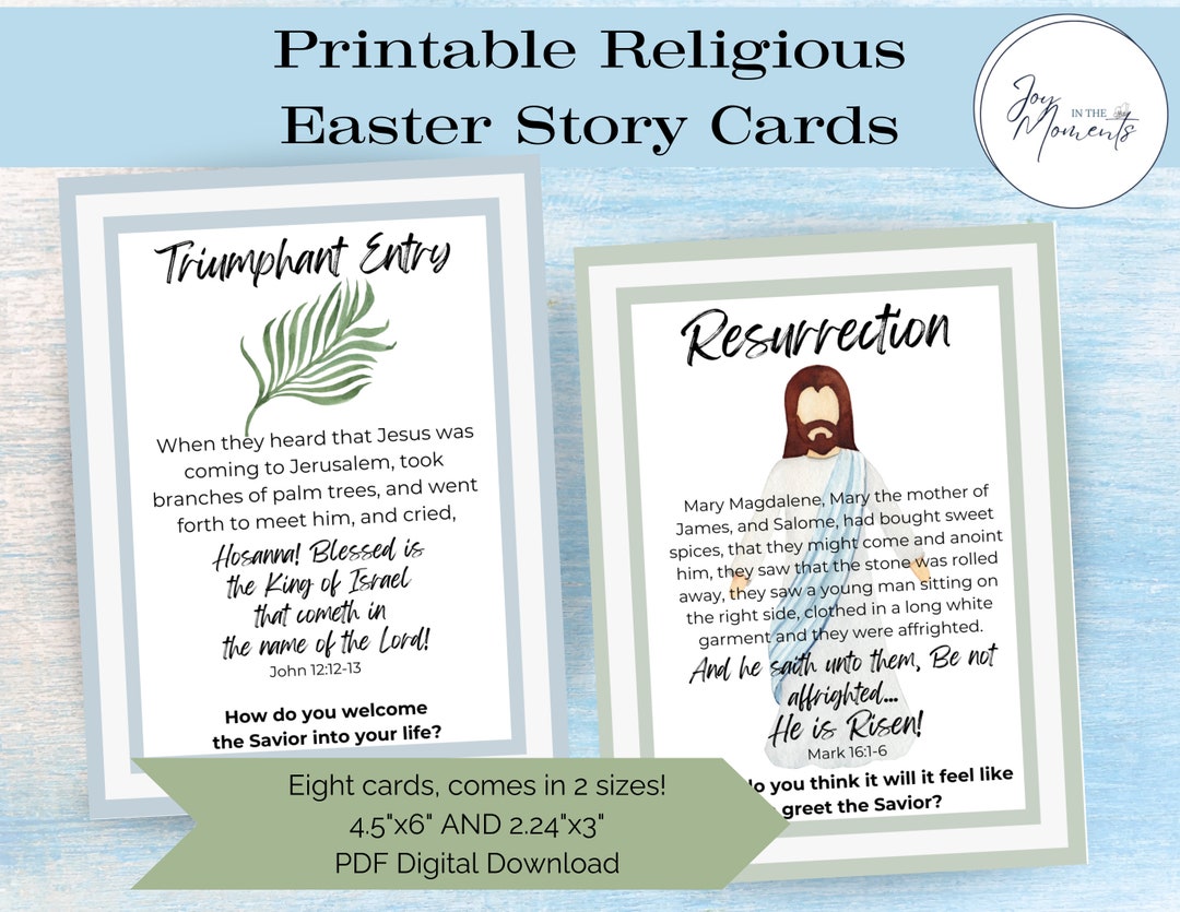 Easter Story Cards, Scripture Cards, Advent Cards, the Easter Story ...