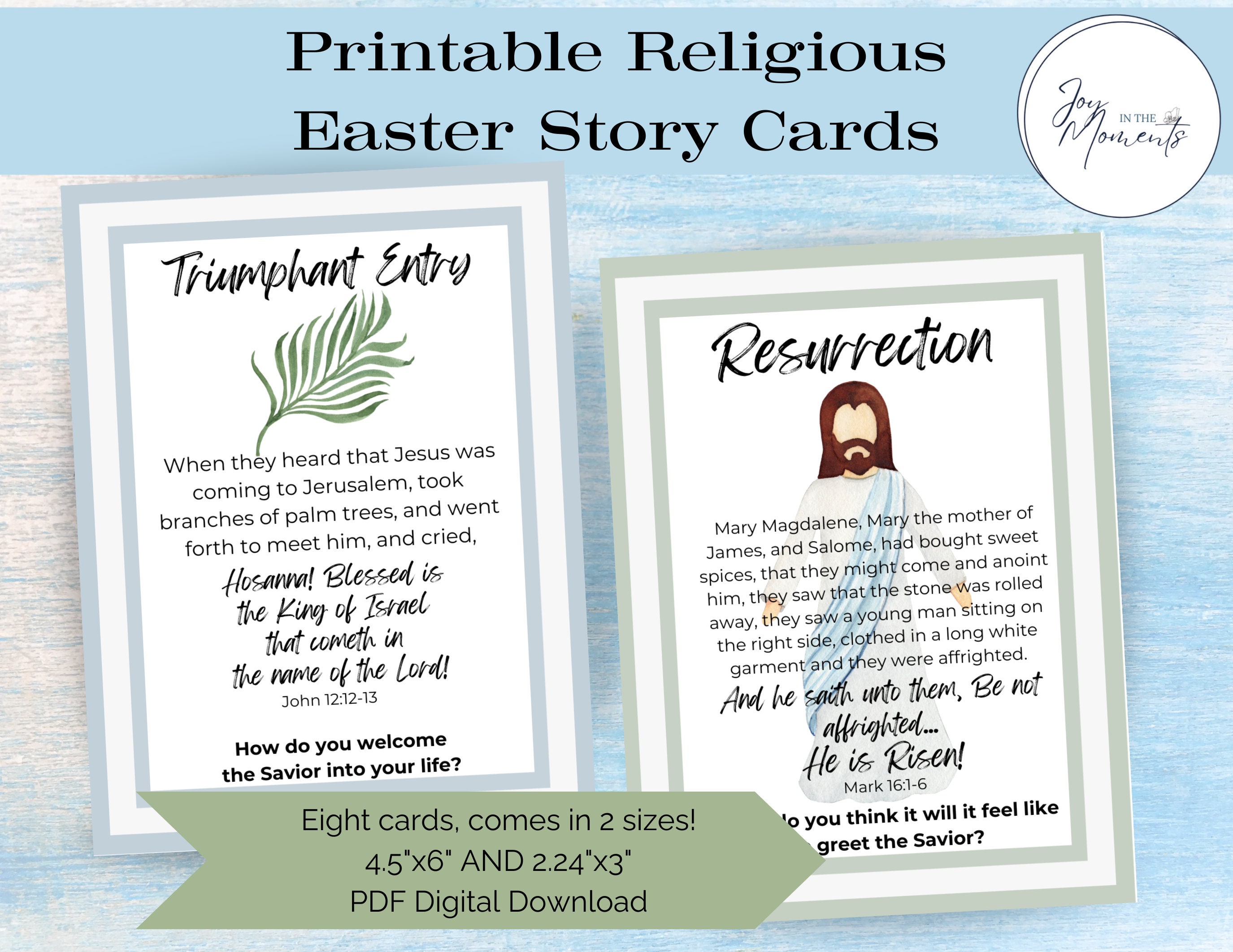 Easter Story Cards, Scripture Cards, Advent Cards, the Easter Story ...