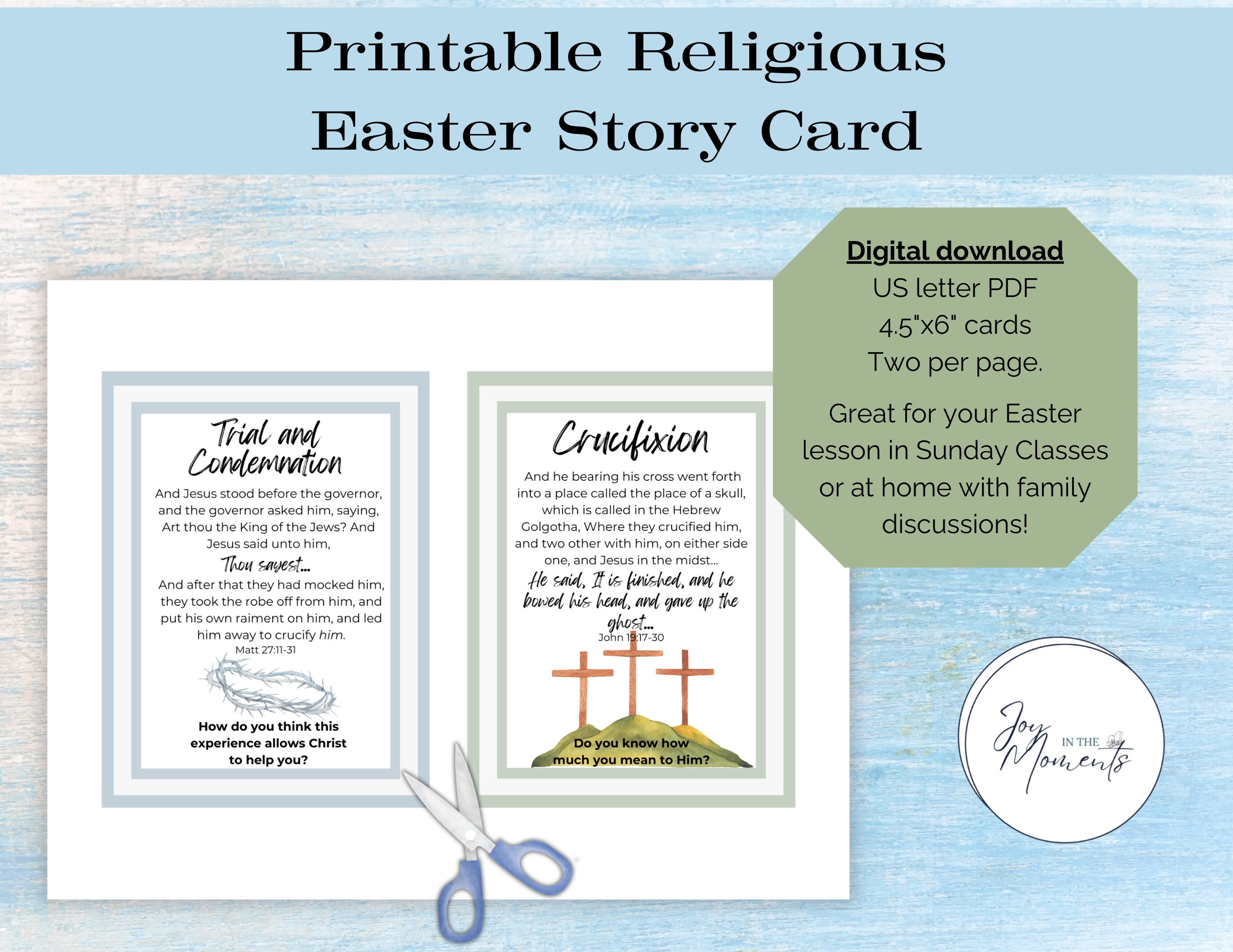 Easter Story Cards, Scripture Cards, Advent Cards, the Easter Story ...