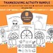 Thanksgiving Bundle, Fall Activity Pack Games, Turkey Coloring Pages ...