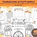 Thanksgiving Bundle, Fall Activity Pack Games, Turkey Coloring Pages ...