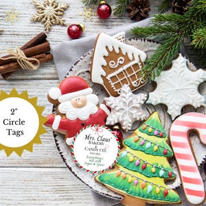 Santa Gift Tags, Christmas Treat Labels (PDF Pattern) - Etsy