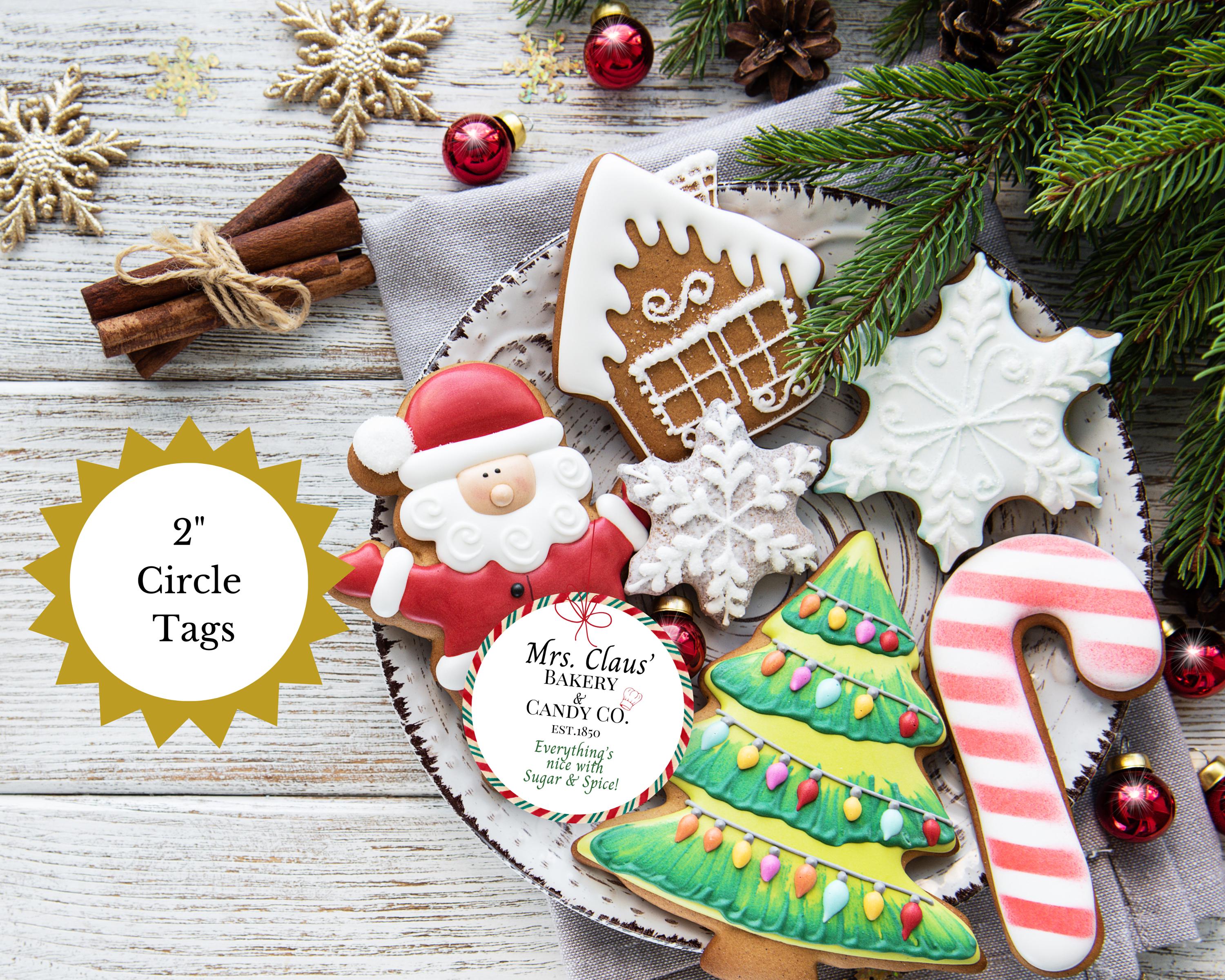 Santa Gift Tags, Christmas Treat Labels (PDF Pattern) - Etsy