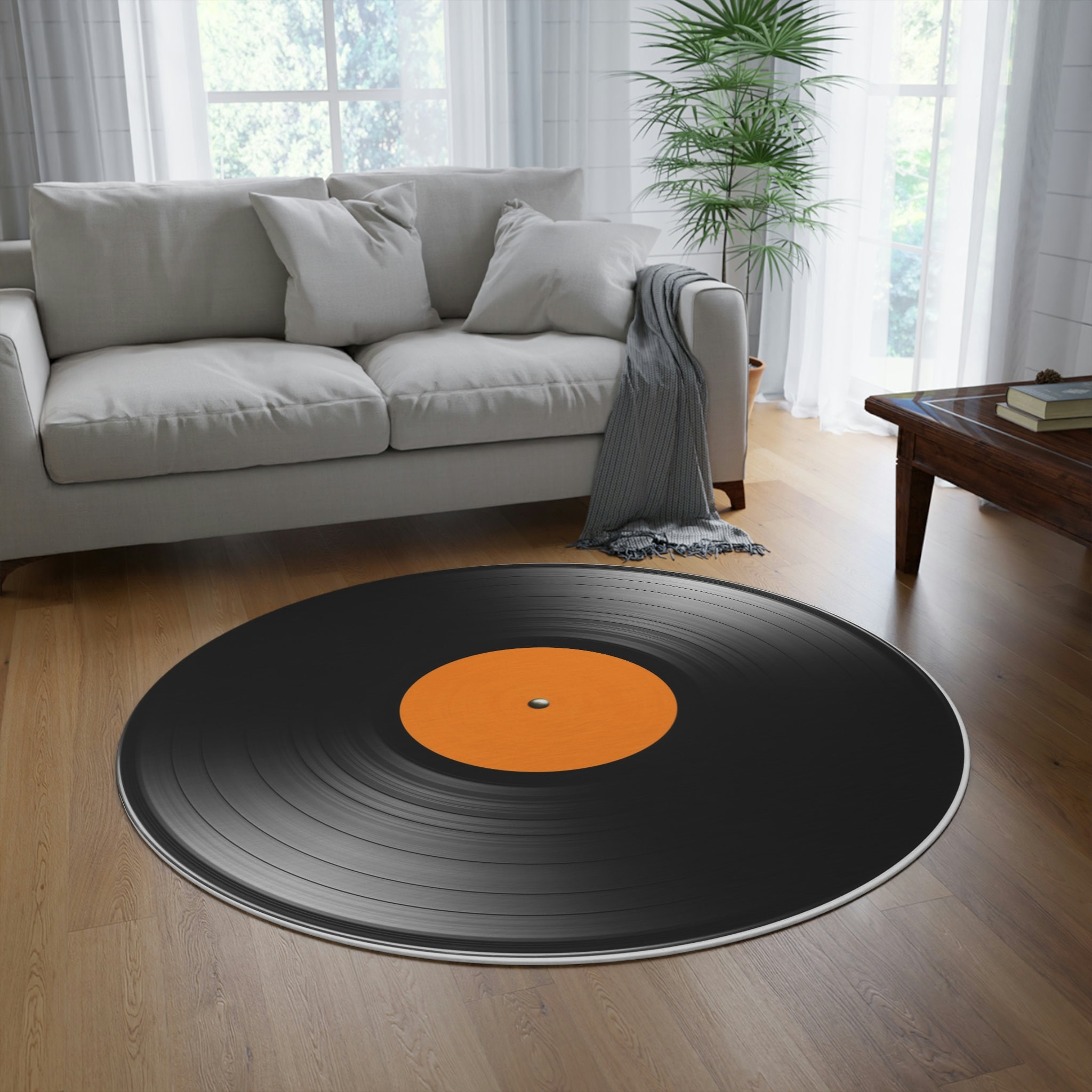 Pop Culture, Art Deco, Whimsical Vinyl Record Round Rug - Etsy