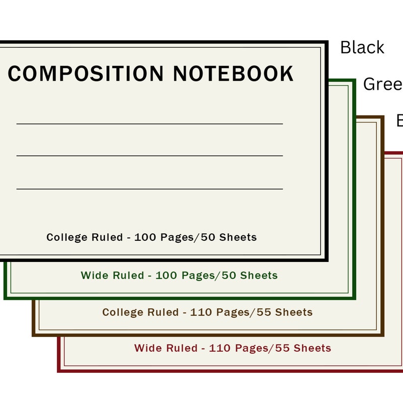 Composition Notebook - Etsy