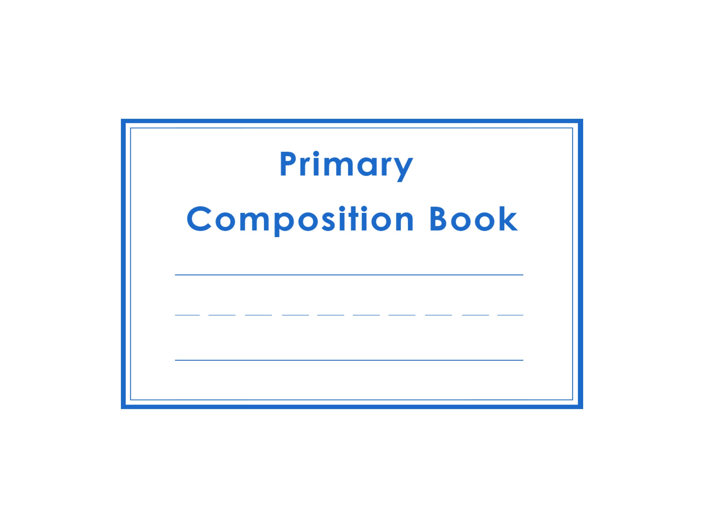 Primary Composition Notebook Labels, Digital Download in PNG, 10 ...