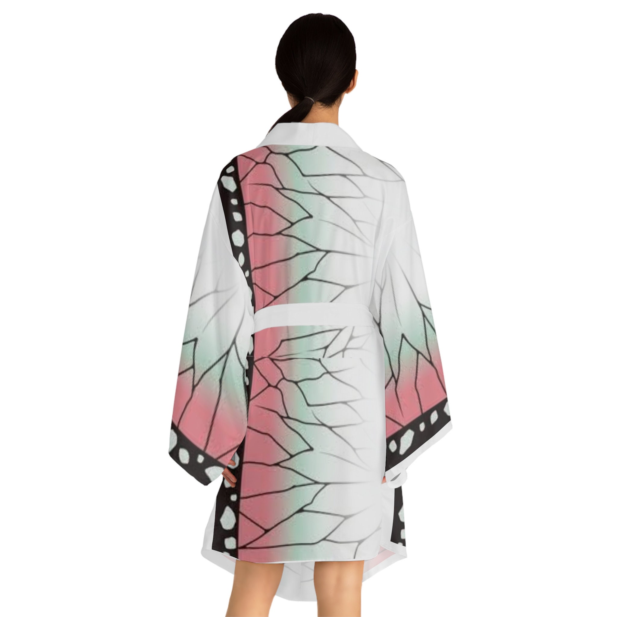 Anime-inspired Insect Hashira Long Sleeve Kimono Robe | Graceful Haori ...