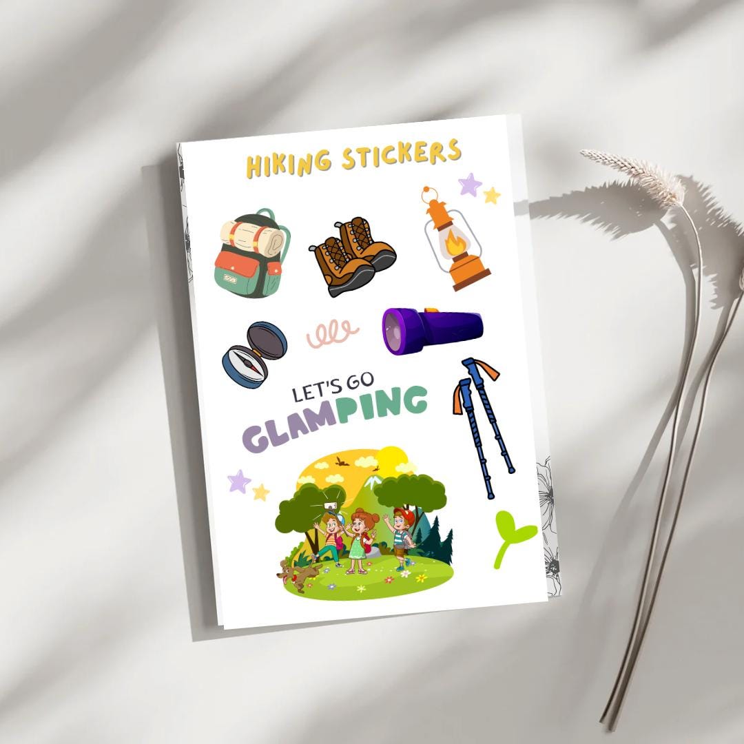 Hiking Stickers PDF | Printable Nature Adventure Stickers for Journals ...