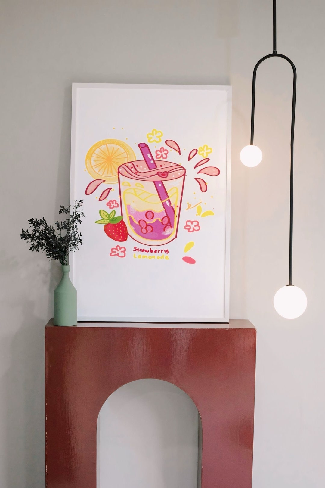 Strawberry Lemonade Printable Design - Etsy