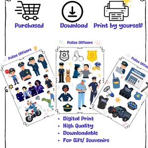 Police Officer Stickers Digital Print | Printable Law Enforcement ...