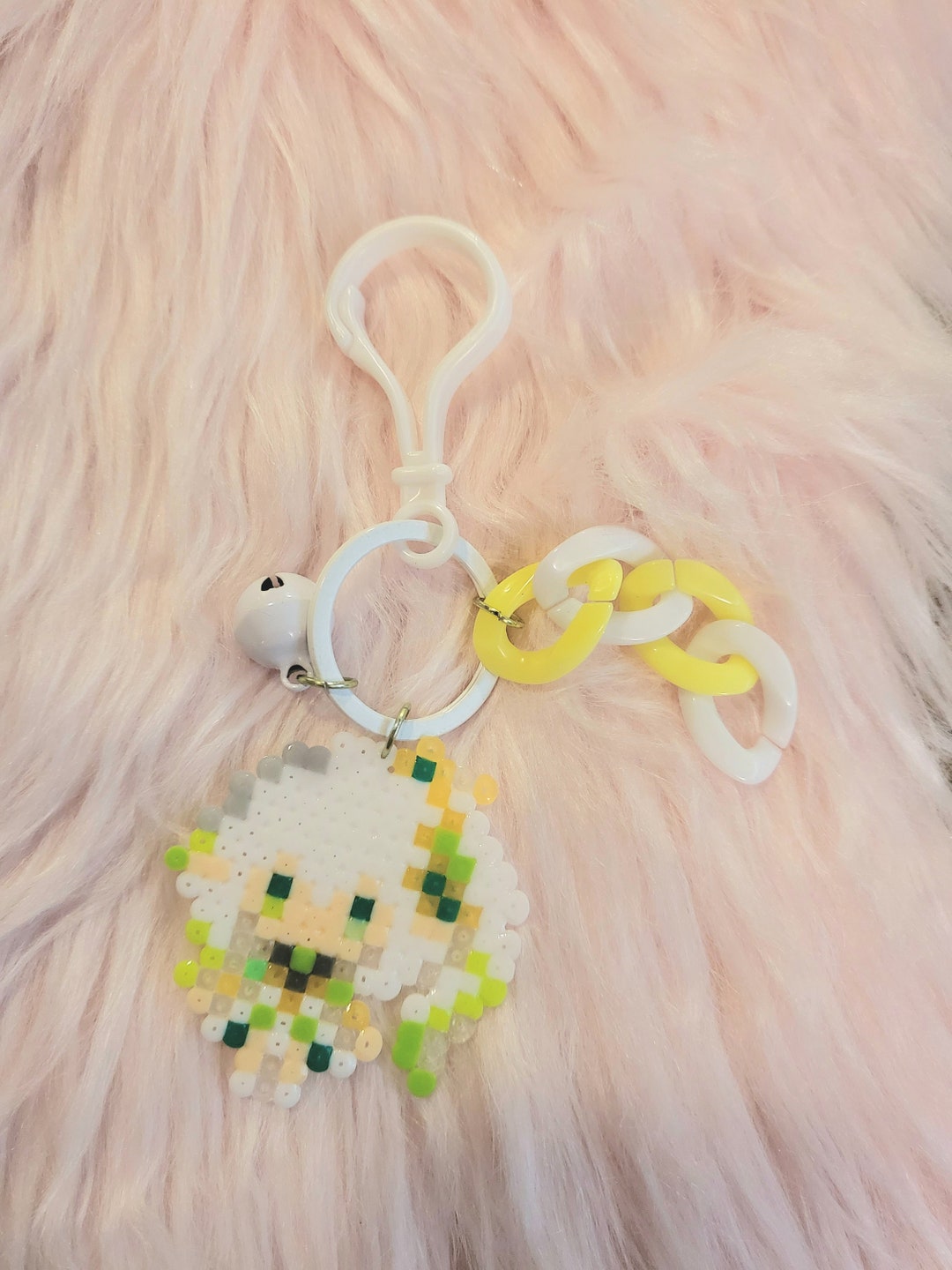 Genshin Impact Perler Bead Keychains Charms Lanyard - Etsy