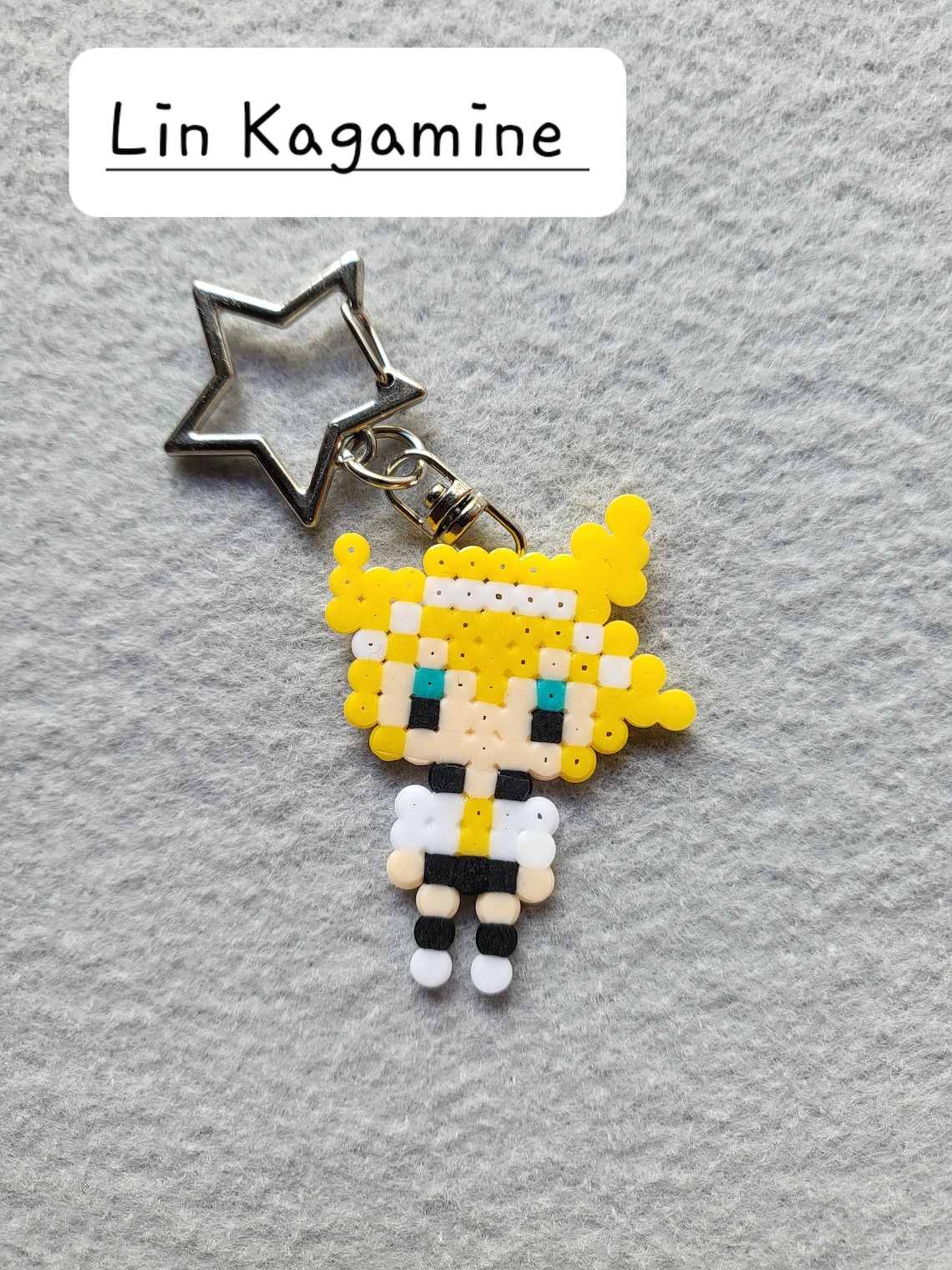 Handmade Hatsune Miku Vocaloid Perler Beads Keychain - Etsy