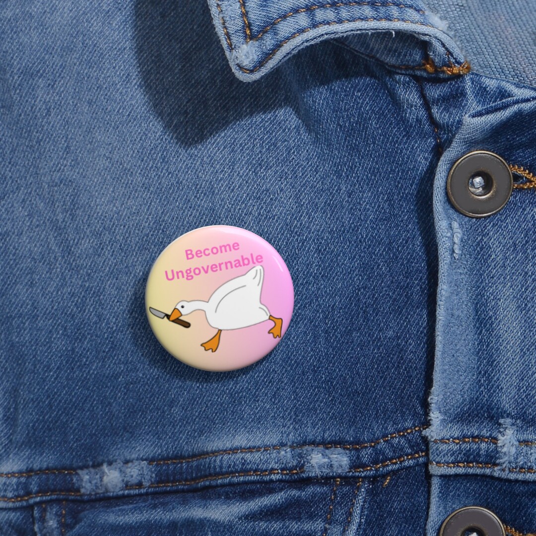 Choose Violence Meme Goose Custom Pin Buttons - Etsy