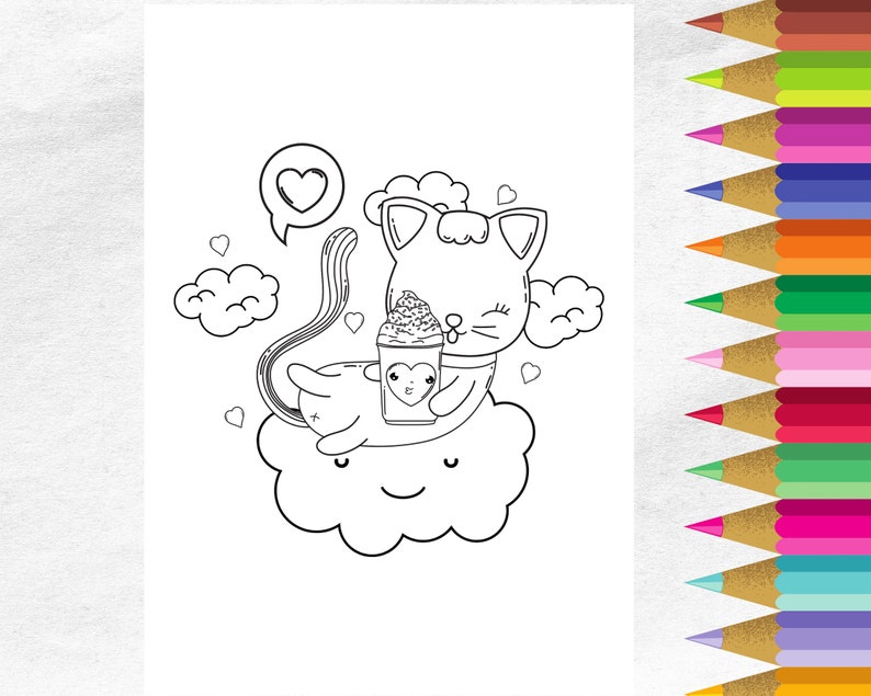 Cats Coloring Book, Cats Coloring Pages, Gifts for Boys Girls ...