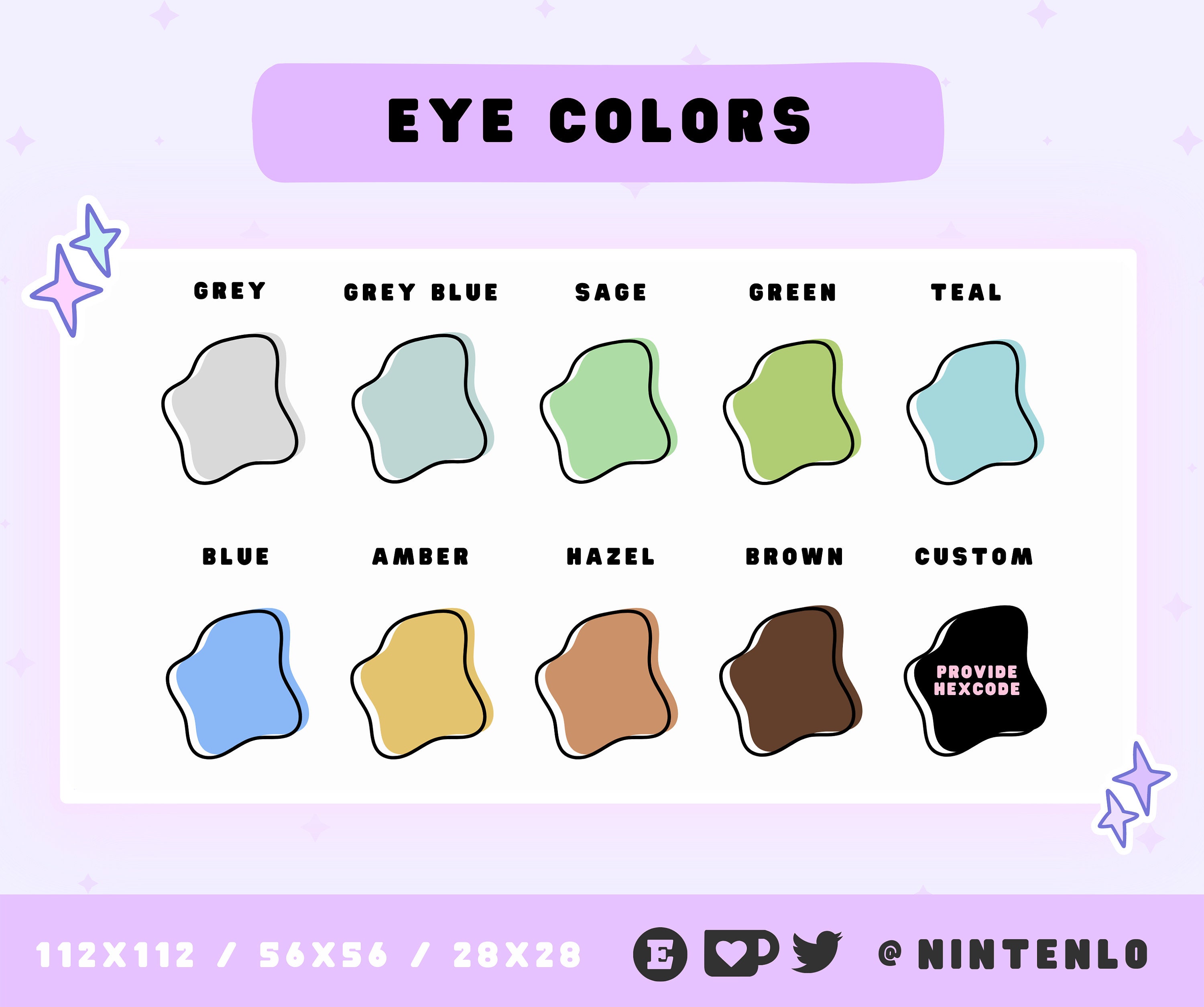 Customizable Emote Pack W/ Straight Hair for Twitch, Discord, Youtube ...