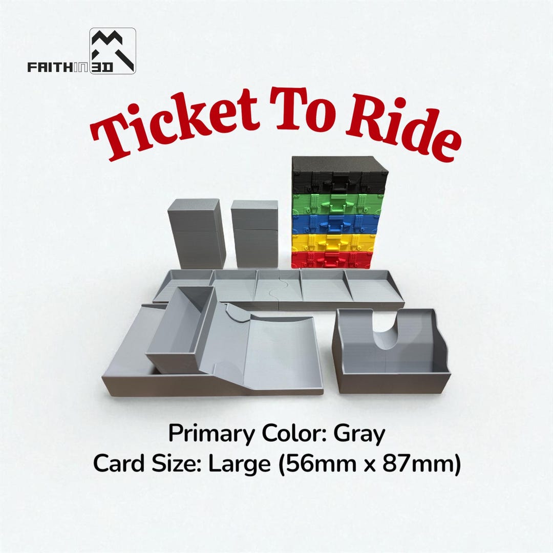 Ticket to Ride Set - Card Organizer, Card Shoe, Train Cart Suitcase V2 ...