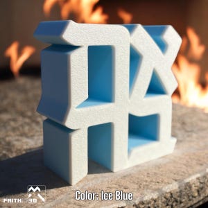 Hebrew Love ‘אהבה’ Sculpture Statue 3D Ahava, Bi-color Design Available ...