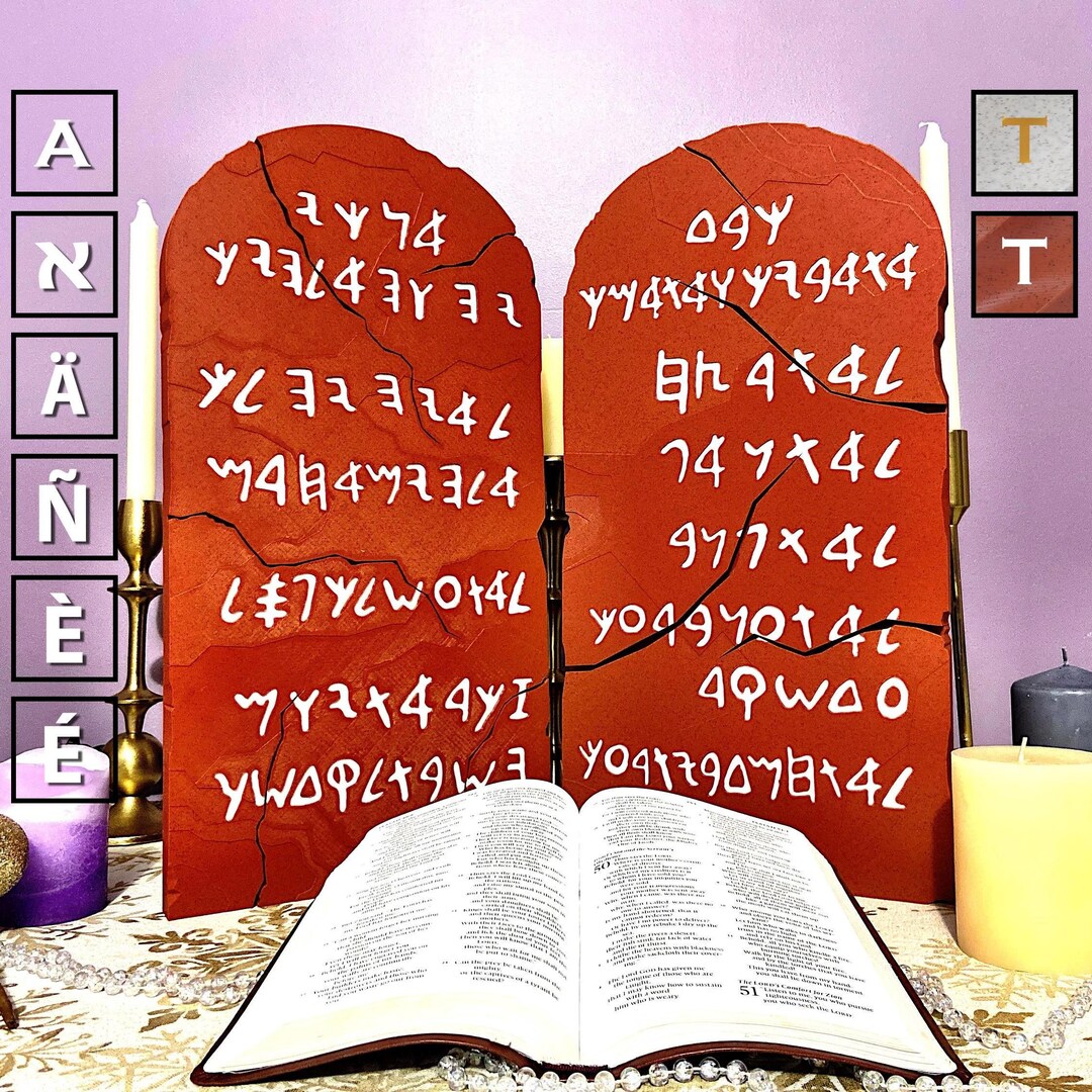 Ten Commandments Wall Art Tablets, Movie Replica, 19 Tall Each. Moses ...