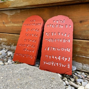 10 Commandments, Hebrew, Paleo Hebrew, Wall Art, Table Display - Etsy
