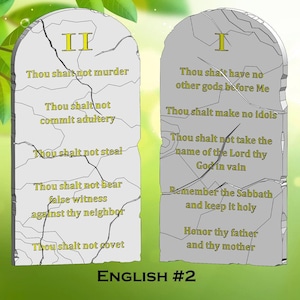 Ten Commandments Tablets – 1956 Film Replica (up to 24.4"), Stone Look ...