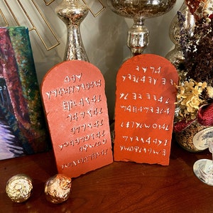 10 Commandments, Hebrew, Paleo Hebrew, Wall Art, Table Display - Etsy