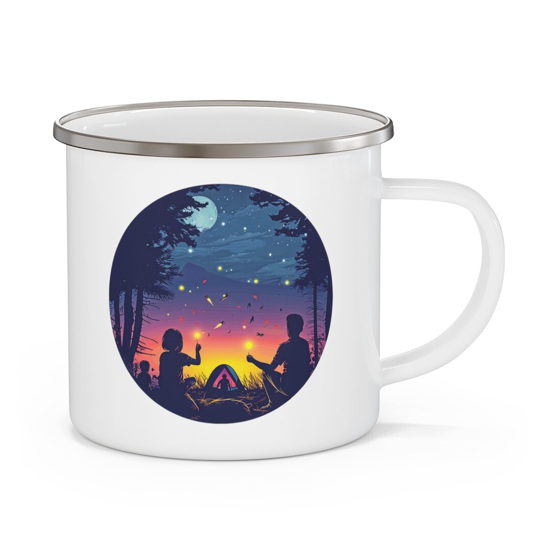 Kids Catching Fireflies Camping at Night Camping Mug Fireflies Camping ...