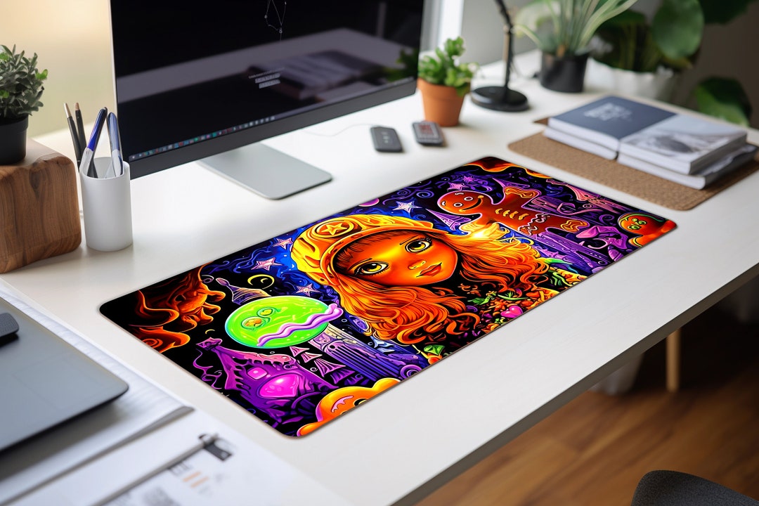 Gingerbread Girl Digital Desk Mat Fantasy Desk Mat Psychedelic Desk Mat ...