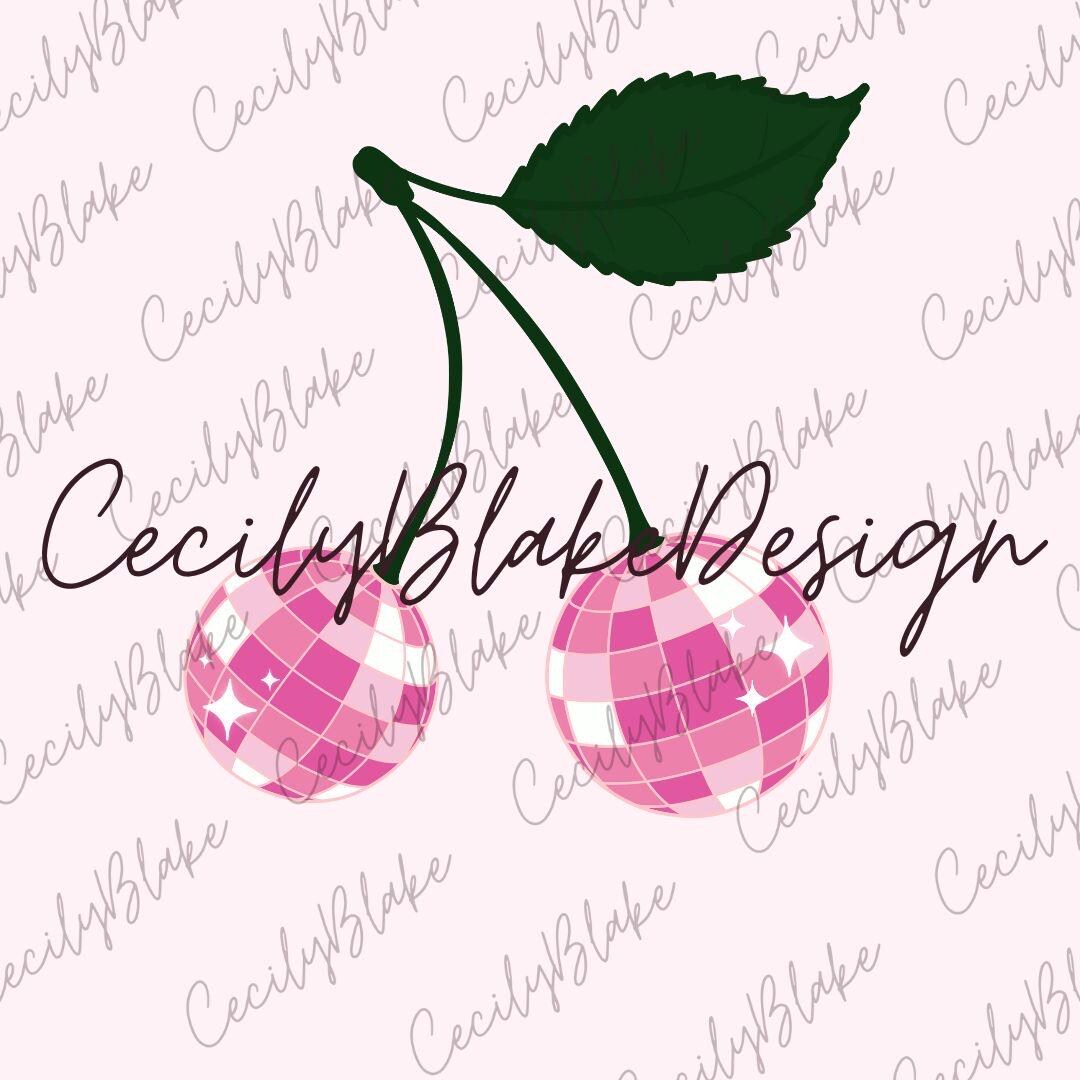 Pink Disco Ball Cherries Clipart PNG Digital Download Sublimation ...