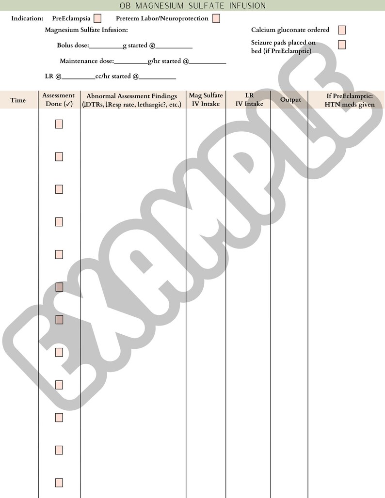 OB Nurse Template, Labor and Delivery Nurse Report Sheet, OB Nurse ...